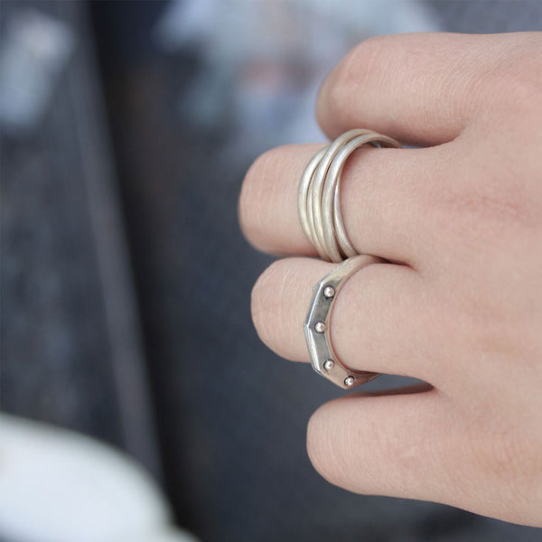 Cyclone Ring - Handcrafted in Sterling Silver – Elke Van Dyke Design